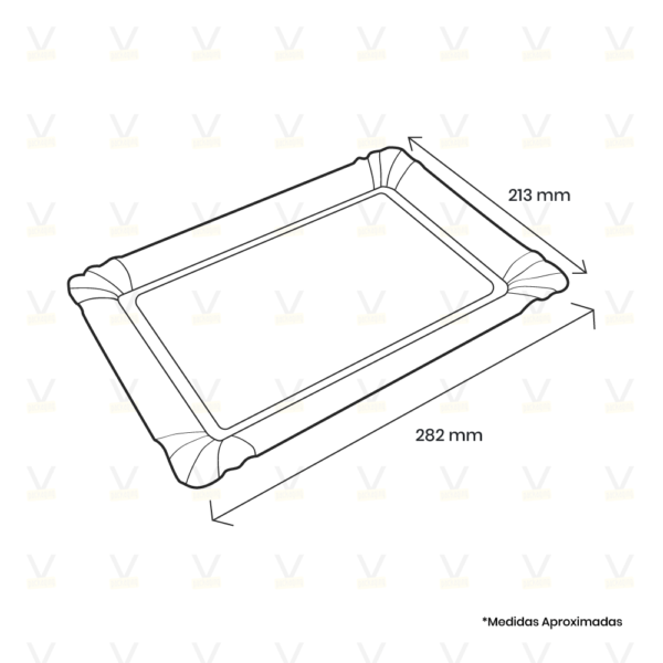 Bandeja Rectangular 10 - 213x282 mm - Industrias Vanni